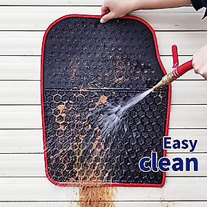 Ucaskin Car Floor Mats Custom Fit for Ford Escape 2013 2014 2015 2016 2017 2018 2019/2013-2019 Ford C-Max Odorless Washable Rubber Foot Carpet Heavy Duty All Weather Protection Car Floor Liner-Black