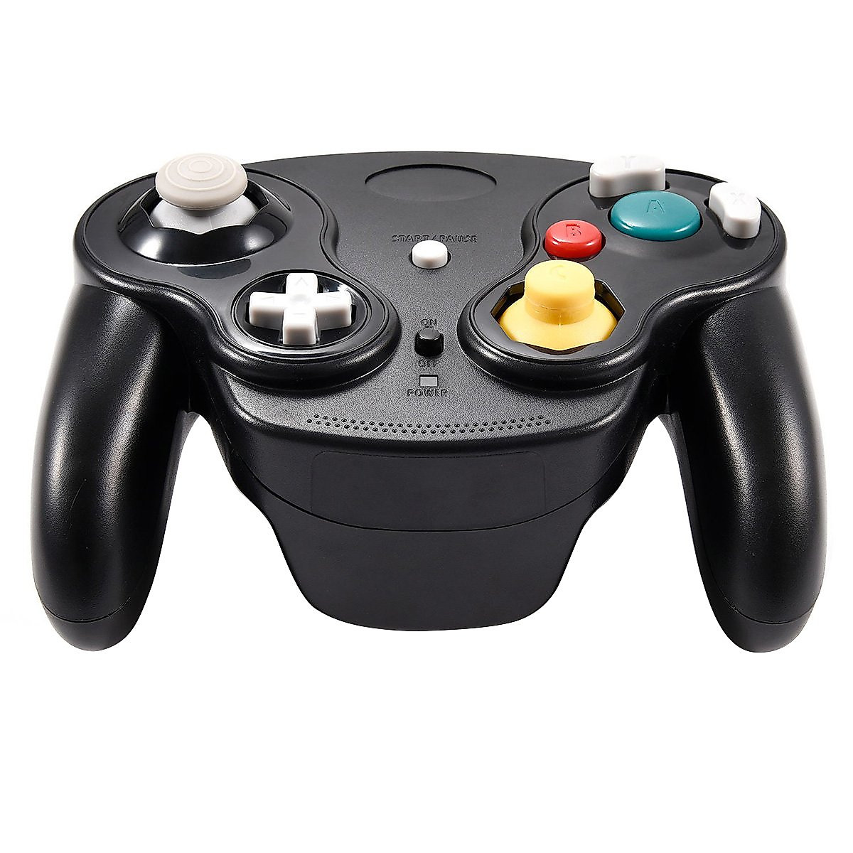 Veanic 2.4G Wireless Gamecube Controller Gamepad Gaming Joystick with Receiver for Nintendo Gamecube,Compatible with Wii (Black)