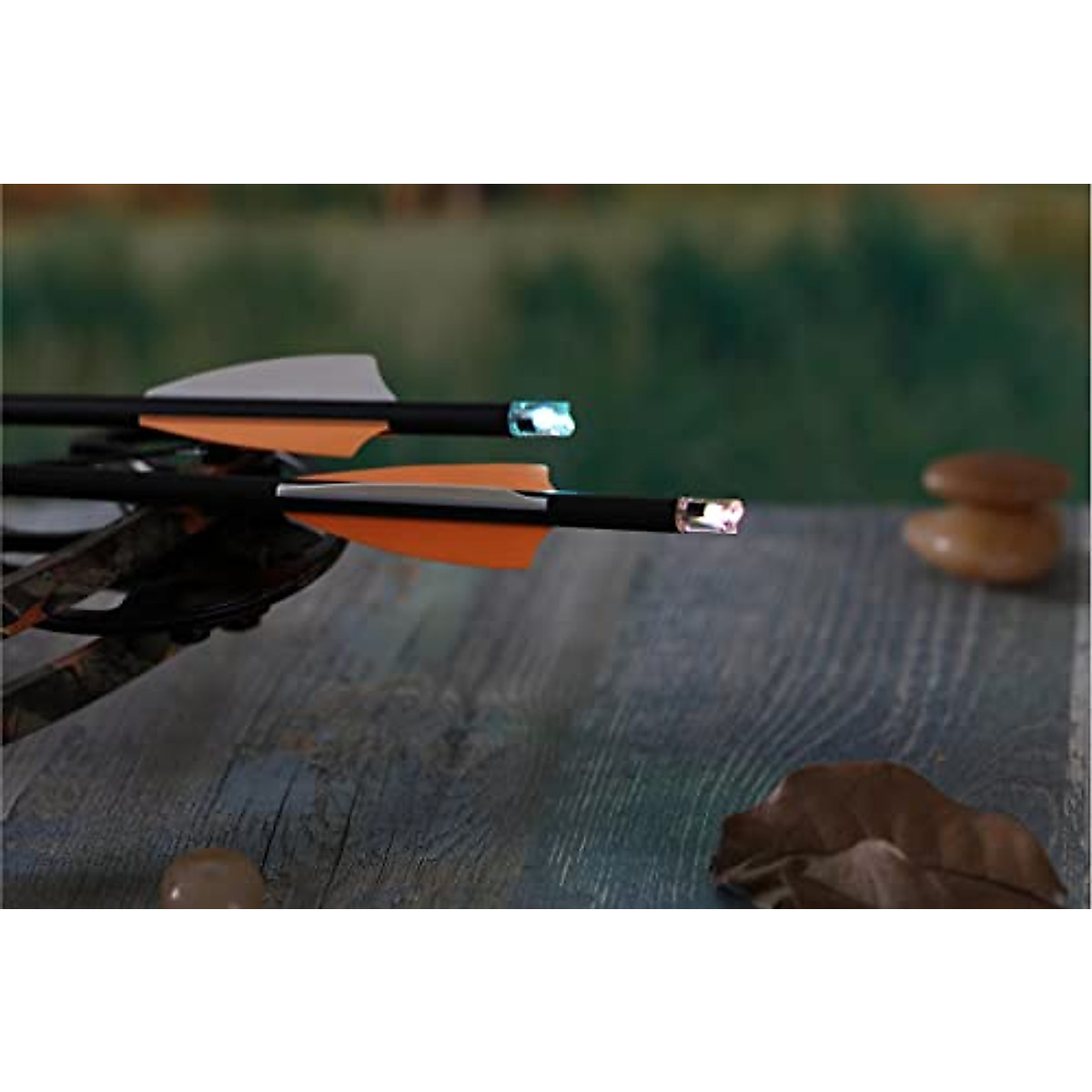 DEEPOWER Crossbow Lighted Nock with ON/Off Switch 4 Pack with .285”/.297”/.300”/.305” Bushings LED Nock Universal Fit for Bolts (Strobe)