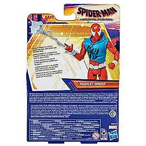 Marvel Spider-Man: Across The Spider-Verse Scarlet Spider Toy, 6-Inch-Scale Action Figure with Web Accessory, Marvel Toy for Kids Ages 4 and Up