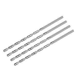 uxcell HSS(High Speed Steel) Extra Long Twist Drill Bits, 5mm Drill Diameter 160mm Length for Hardened Metal Woodwork Plastic Aluminum Alloy 4 Pcs