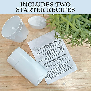 Cornucopia Brands 2.5oz Empty Deodorant Containers (8-Pack, 75ml); BPA-Free Plastic White Twist-Up Refillable Tubes for DIY Deodorant, Aromatherapy, Balm, Etc.