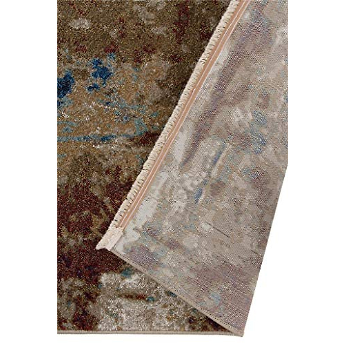 LUXE WEAVERS Arman Distressed Artistic Abstract Fringe Multi 8x10 Area Rug