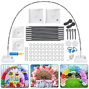 Pondpm Balloon Arch Kit - 9Ft Tall & 10Ft Wide Adjustable Balloon Stand, Balloons Garland Arch for Birthday Wedding Graduation Party Decoration
