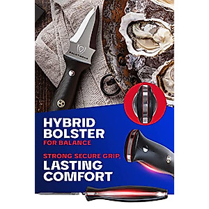 Dalstrong Professional Oyster, Clam and Shellfish Shucking Knife - 3.5 inch - Shogun Series Elite - Japanese AUS-10V Super Steel - G10 Handle - Kitchen Knife - Sheath Included