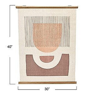 Main + Mesa Modern Boho Wood Scroll Wall Décor