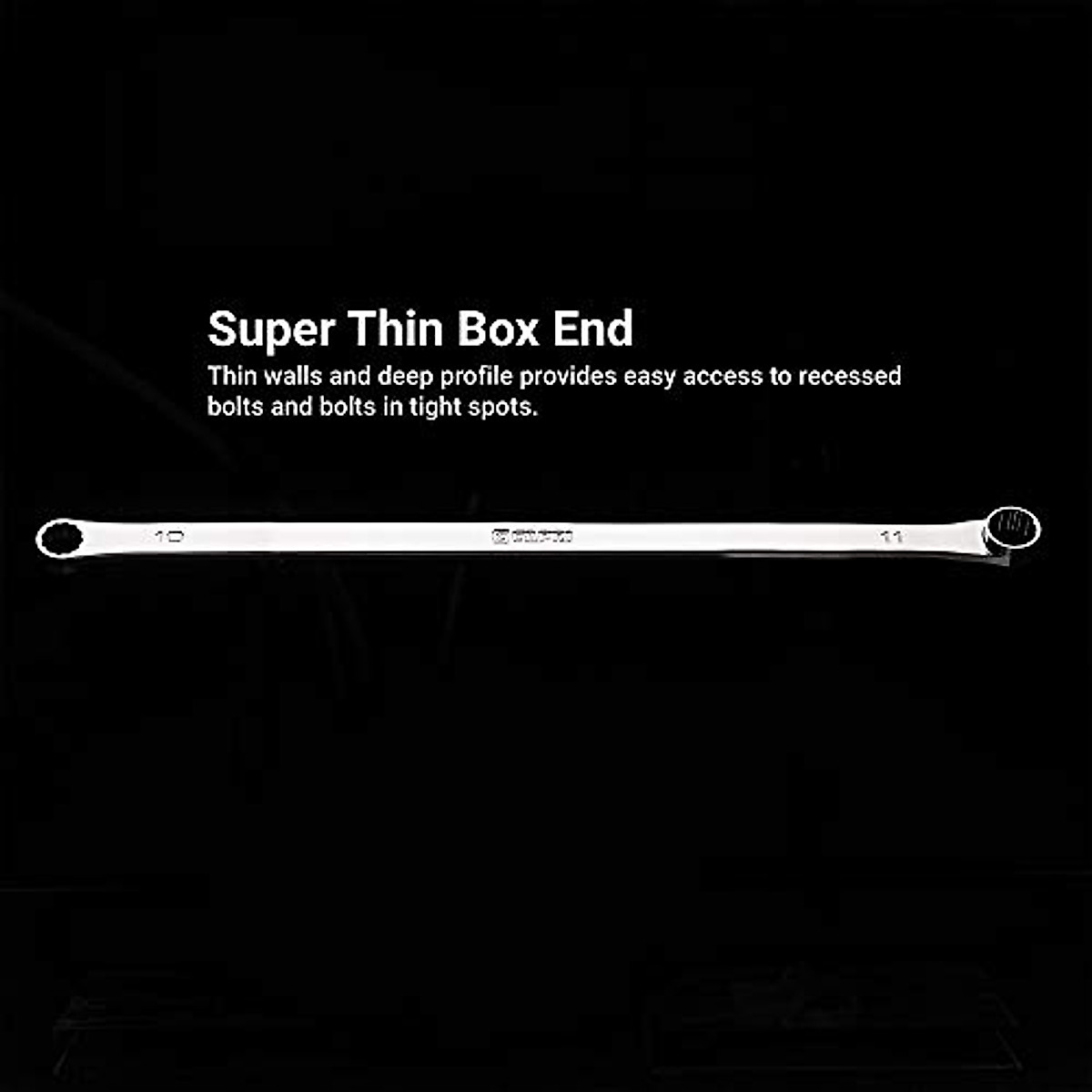 Capri Tools 1/2 x 9/16 in. 0 Degree Offset Extra Long Box End Wrench (CP11800-12916)