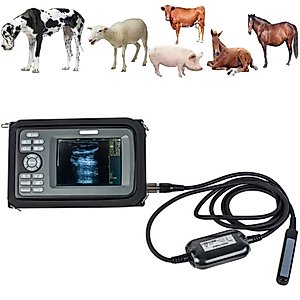Colilove Veterinary Ultrasound Scanner Handheld Digital Ultrasound Scanner Veterinary Handscan V8 with 4.0MHz Rectal Probe for Pregnancy Check On Farm Animals Cattle/Horse/Camel/Equine/Goat/Cow/Sheep