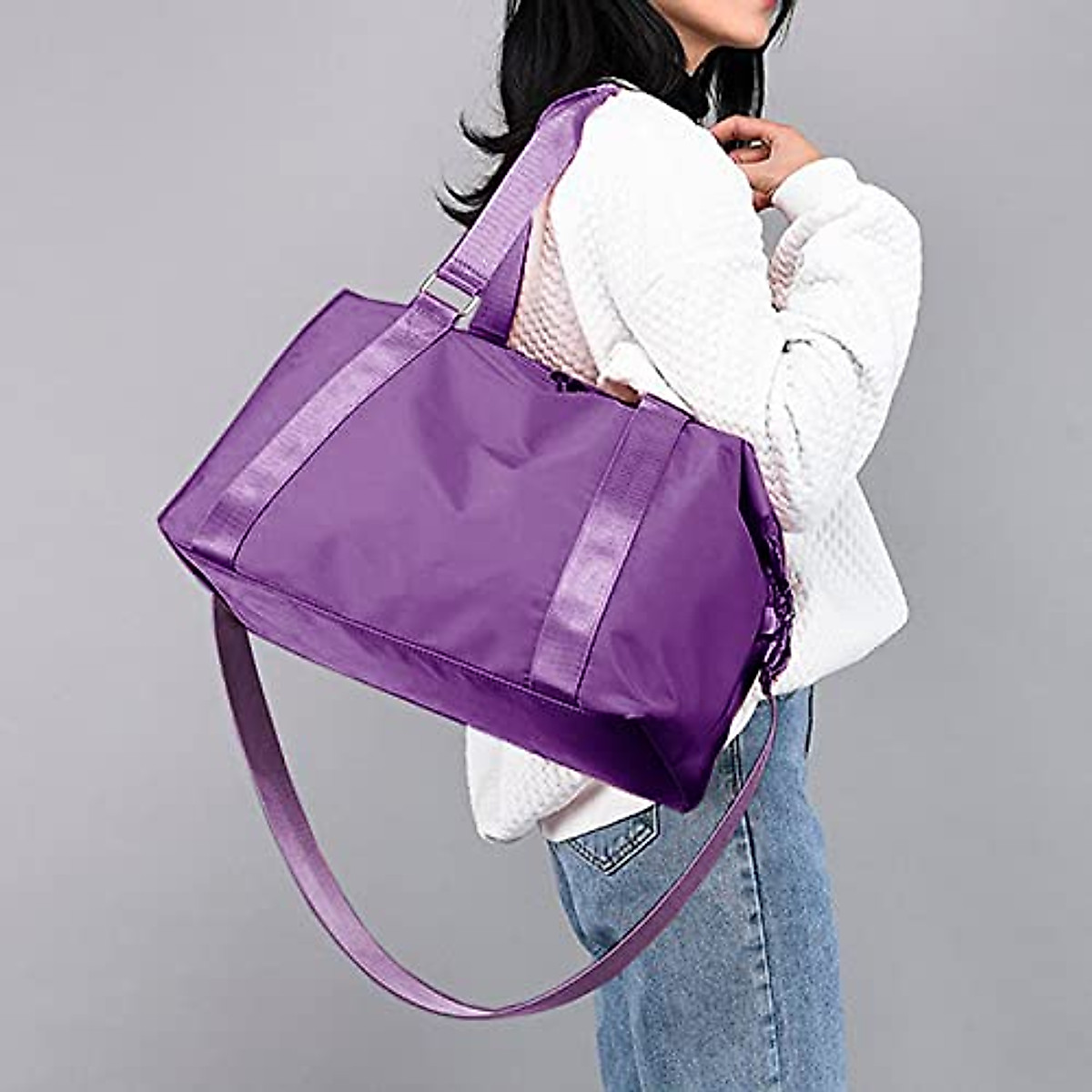 SMITH SURSEE Weenkender Bags for Women Men Travel Duffel Bag Sport Gym Bag with Wet Pocket Overnight Bag Carry on Bag for Airline Travel Tote Bags with Trolley Sleeve, Medium