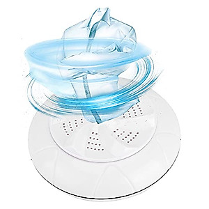 POCREATION Travel Portable Washing Machine, Mini Travel Portable Household Small Washing Machine Ultrasound Turbo Washer Laundry(White)