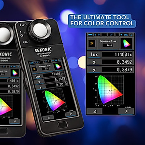 Sekonic C-7000 Spectrometer Spectrum Analyzer Bundle Kit - Portable Handheld Tool for Precision Color Control & Interpretation for Home, Designer's Firm, Engineering Lab & Industrial Use