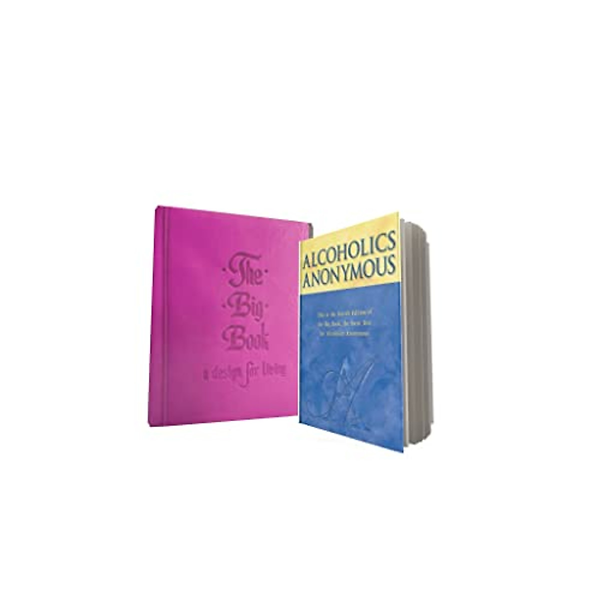 Pink AA Bookcover with Big Book of Alcoholics Anonymous Included You Get Both