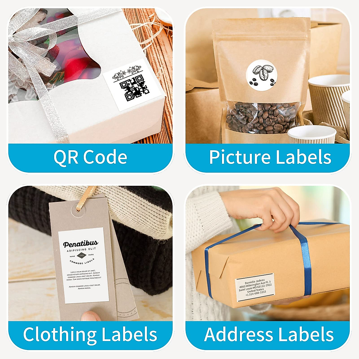 JADENS Thermal Label Printer & Bluetooth Label Maker