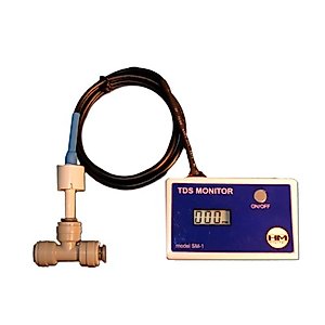 HM Digital SM-1 In-Line Single TDS Monitor, 0-9990 ppm Range, +/- 2% Readout Accuracy