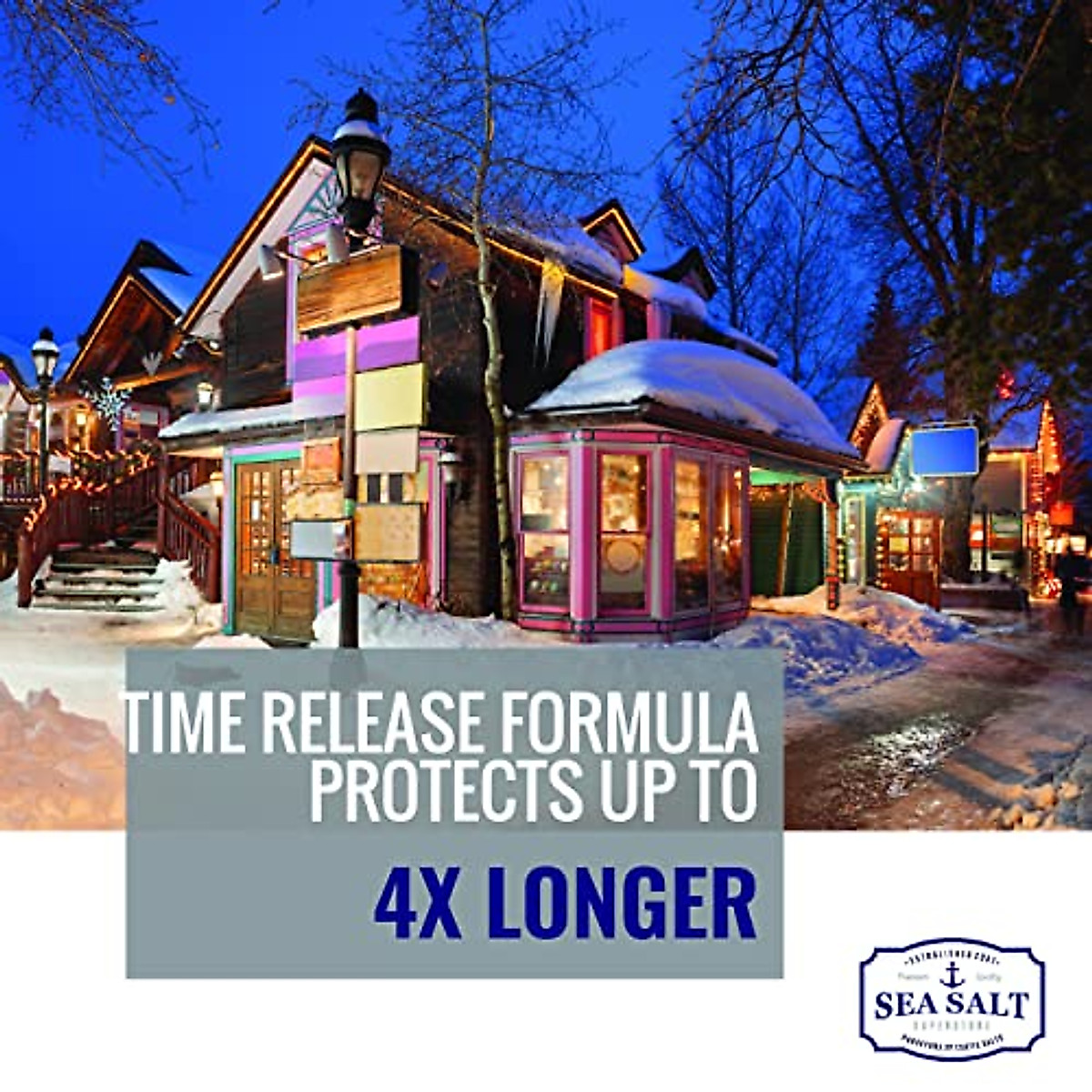 Sea Salt Superstore Ice Melt Salt for Sidewalks and Driveways - All-Natural Sea Salt Deicer, 5 Lb Bag