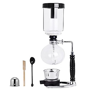 YUCHENGTECH Siphon Syphon Coffee Maker Tabletop Glass Siphon Pot Glass Technica Syphon Coffee Maker Siphon Vacuum Coffee Maker(5 Cups(600ml))
