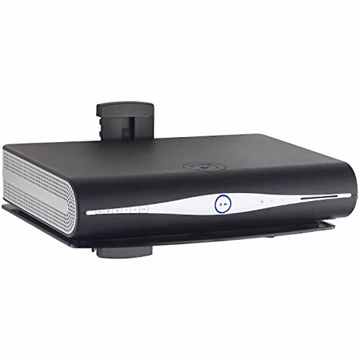 WALI Floating Wall Mounted Shelf with Transparent Strengthened Tempered Glass for DVD Players, Cable Boxes, Games Consoles, TV Accessories (CS201), 1 Shelf, Black