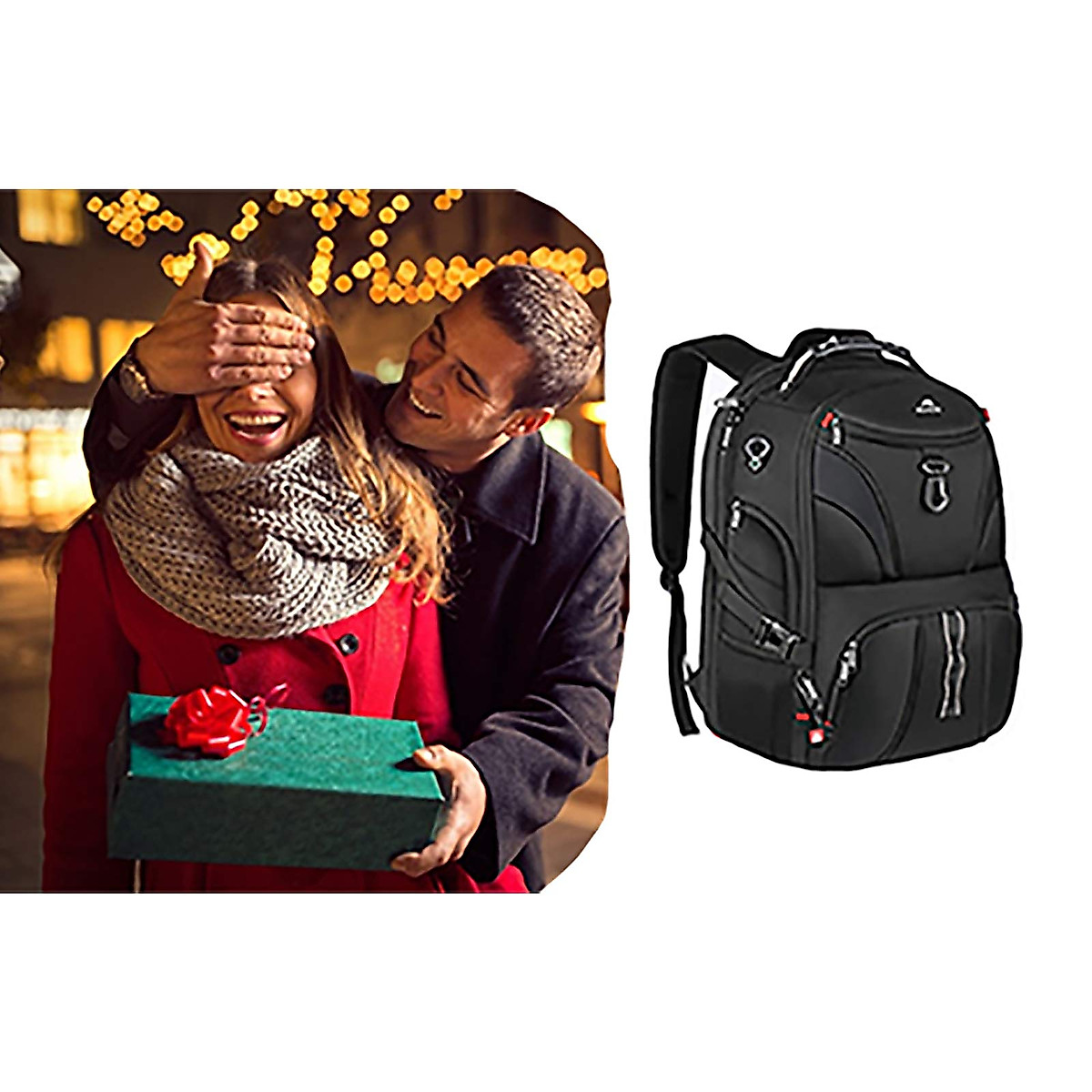 MATEIN Backpack for Men, Large Laptop Backpack with USB Port, Travel Backpacks for Women Student, Big College School Bookbag Water Resistant TSA Business Computer Bag Fit 17 Inch Notebook, Black