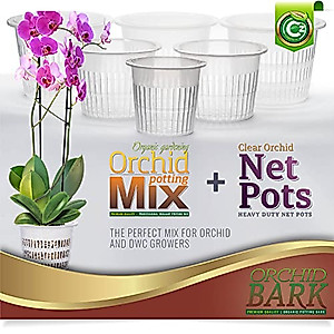 Organic Orchid Potting Bark - Made in USA Premium Medium Bark Garden Soil Amendment Mix for Proper Root Development of Phalaenopsis, Cattleyas, Indoor/Outdoor Plants, Reptile Terrarium Bedding + more!
