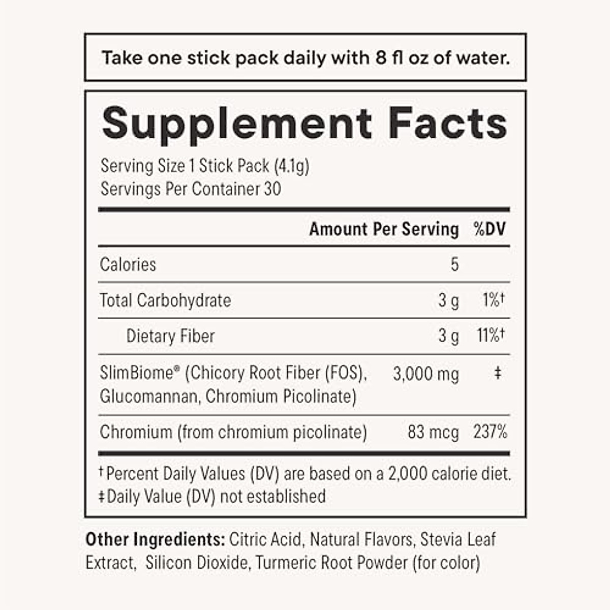 Daily Nouri FeelFull Prebiotic Fiber Drink Mix with Glucomannan & Chromium | for Natural Feeling of Fullness, Appetite & Cravings Support, Gut Microbiome & Metabolic Health | 30 Stick Packs