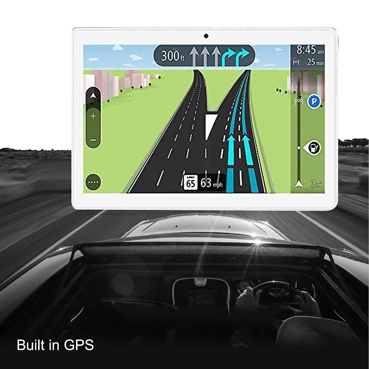 IBBWB Tablet 10 inch Android 9.0,3G Phone Call,2GB RAM, 32GB Storage, 6000mAh Battery, Dual Sim Card Slots and 5MP Rear Camera, WiFi,Bluetooth, GPS, FM, Metallic