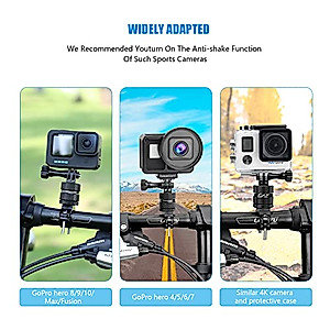 Forevercam Mountain Bike Handlebar Mount for Gopro Action Camera (0.8-1.18") Aluminium Mountain Bicycle Handlebar Mount 360 Degree Rotation Upgraded Version for Gopro Hero 11/10/9/8/7/6