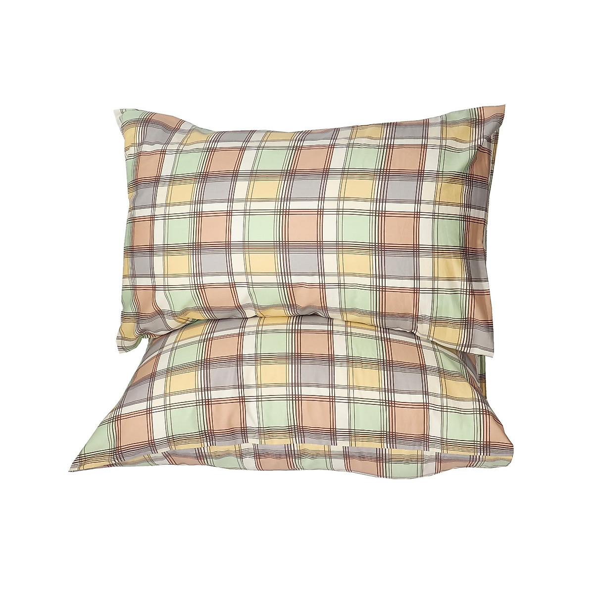 100 Percent Cotton Queen Pillowcases Checkered Hotel Quality Pillow Case Covers Bedding for Women, Men, Kids & Teens