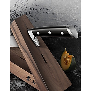 Cangshan 1021240 TAI triangle Walnut Wood Knife Block, Two Slots