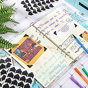 Pajean 720 Pieces Photo Corners Self Adhesive Black Photo Corners for Scrapbooking and Stamping Supplies DIY Scrapbook Stickers Album Diary Personal Journal Diary Organizer (Black)