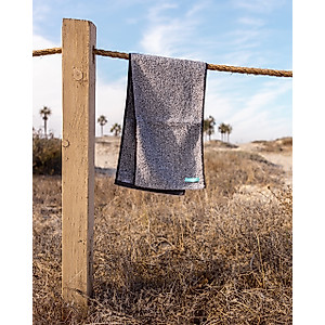 Facesoft Yoga Towel - Infused with Activated Charcoal to Detoxify and Sweat - Made with Eco-Friendly Aqua-Cotton Yarn - Biodegradable and Sustainable - All Ages