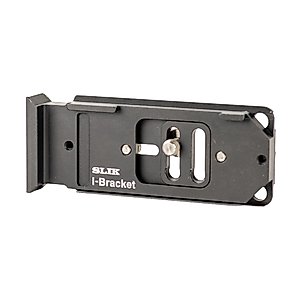 SLIK i-Bracket Arca-Compatible Quick Release Plate for Mirrorless Canon R, Nikon Z and Sony a7 Series Cameras, Black (618-750)