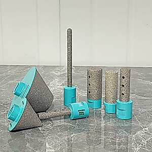 GYTYCATAH Diamond Mortar Raking Bits 5/16" x 4" for Old Mortar Brick Concrete Stone Removal, 5/8"-11 Threads Diamond Mortar Router (Blue)