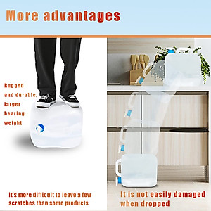 Collapsible Water Container with Spigot, Camping Water Storage Carrier Jug BPA-Free for Outdoors Hiking Backpack & Survival Kit, Foldable Portable Canteen 1.3/2.6/3.9/5.3 Gallon (5.3 Gallon, 1-Pack)