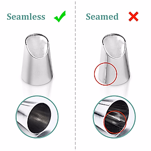 Dr.Pedi 5 Pieces Rose Flower Piping Tips Set Cake Decorating Tips Icing Piping Nozzles Set Cupcake Decorating Kit Cupcake Pastry Tool