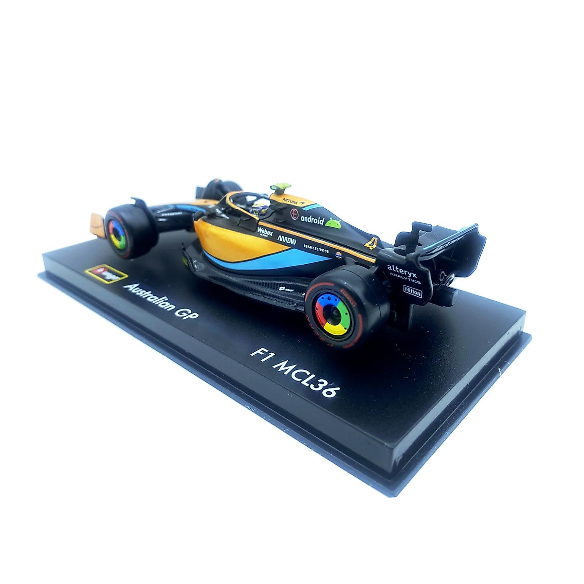 HTLNUZD Bburago 1:43 2022 F1MCL36#4 Lando Norris F1 Racing 1/43 MCL36#4 Formula One Alloy Luxury Die Cast Collection Vehicles Model Gift