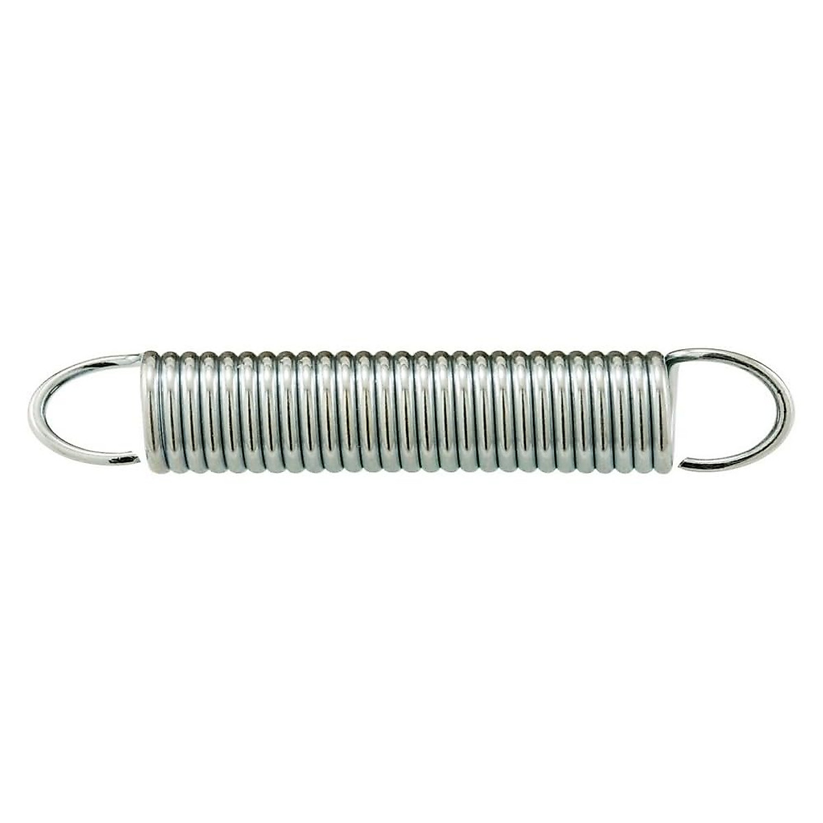 Prime-Line SP 9605 Extension Spring, Spring Steel Construction, Nickel-Plated Finish, 0.047 GA x 7/16 In. x 1-7/8 In., Closed Single Loop, (2 Pack)