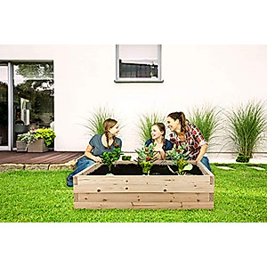 Cedar Raised Garden Bed Kit - Fast Assembly, No Tools Needed - 1.5" Thick Boards - (94.5" x 48" x 12") - Naturally Rot-Resistant Wood – by Boldly Growing