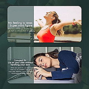 Xmenha Smallest Invisible Sleep Earbuds for Side Sleepers Small Earplug Headphones Bluetooth Earplugs for Work Tiny Mini Sleep Buds Noise Cancelling Wireless Hidden Earbuds Sleeping Small Ear Canals