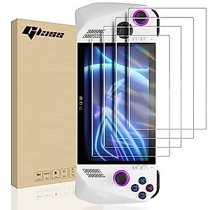 WYQLTD 4 Pack for ASUS ROG Ally 2023 Screen Protector Tempered Glass, 9H Hardness High Definition Scratch and Shatterproof