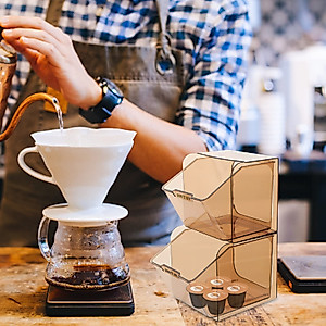 Cabilock Coffee Pod Storage Box Tea Bags Storage Holder Toilet Stool Plastic Tea Bag Rack Food Tea Bag Holder Instant Coffee Bag Holder Tea Bag Storage Rack The Pet Japanese-style