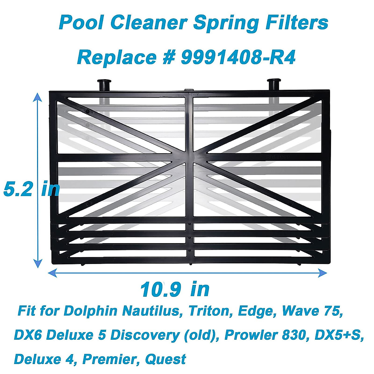 Jvfnxpm 9991408-R4 Pool Cleaner Spring Filters for Dolphin Nautilus,Triton, DX6, Wave 75, Edge, Quest, Discovery (Old), Prowler 830 Robotic Pool Cleaners - 4 Pack