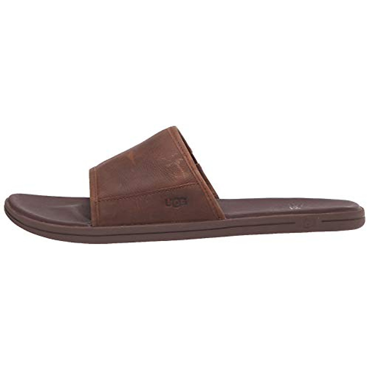 UGG mens Seaside Slide Sandal, Luggage Leather, 9 US