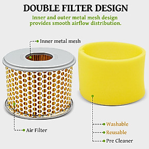 GX390 Air Filter Replacement for Honda AFZE30 GX340 13HP 11HP Cyclone Engines - Replaces 17210-ZE3-505 17210-ZE3-010 Air Filter with Pre-Filter