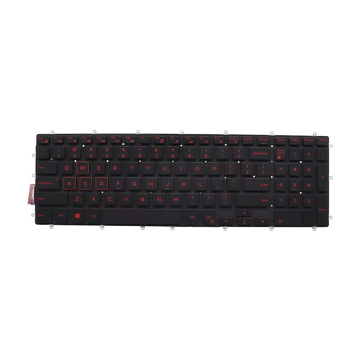 Abakoo New Keyboard Replacement for Inspiron 15 Gaming 7566 7567 Inspiron 15-7566 7567 5567 5565 5568 5570 5575 7566 Keyboard US Backlit Red 03R0JR