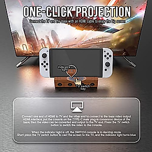 TV Docking Station for Nintendo Switch TV Dock Station,with HDMI and USB 3.0 Port,Gamecube Adapter Support Turbo and Vibration Features