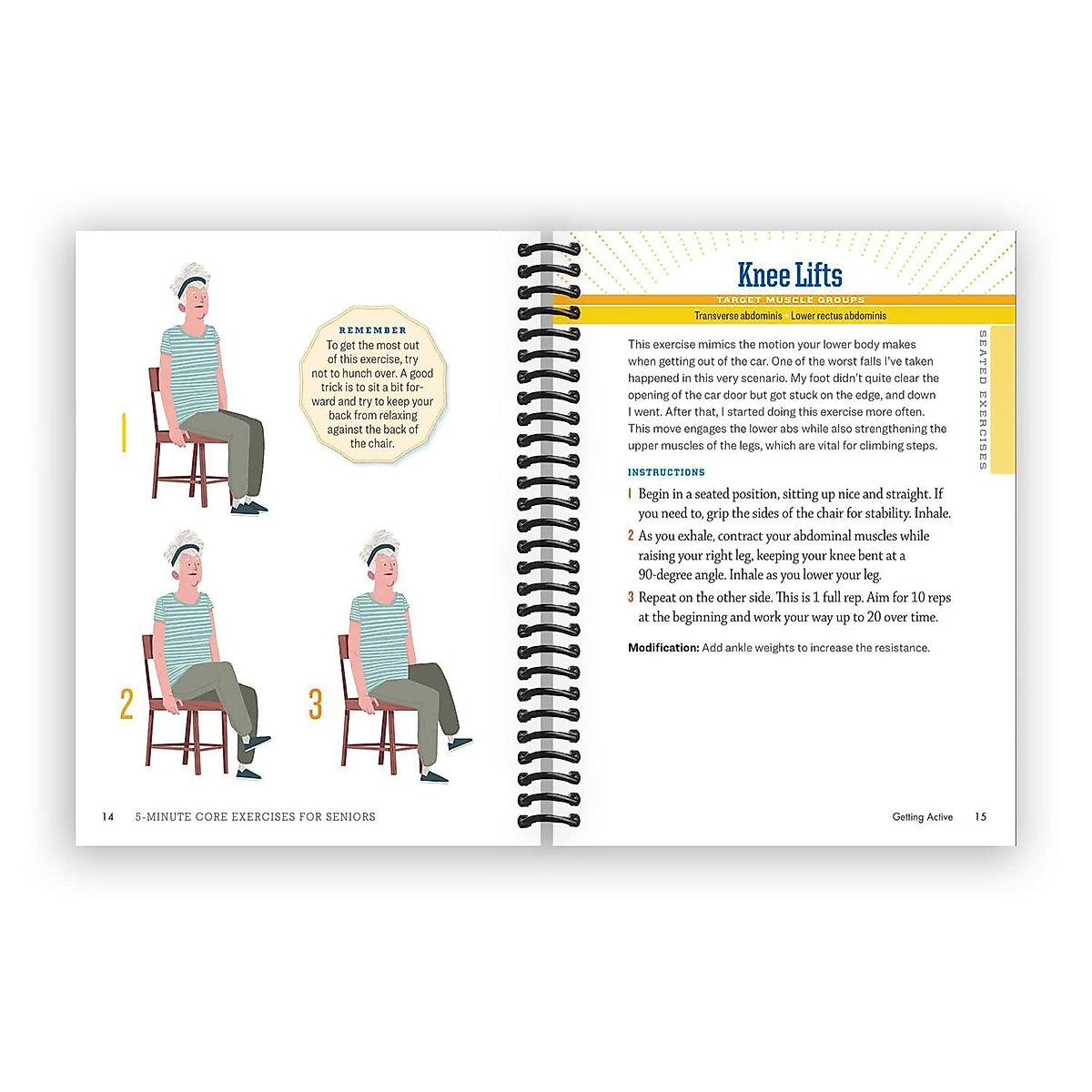 5-Minute Core Exercises for Seniors: Daily Routines to Build Balance and Boost Confidence [Spiral-bound]