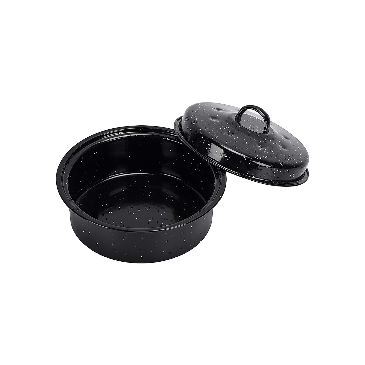 ENAMORY 3-QT Black Covered Round Roaster Pan