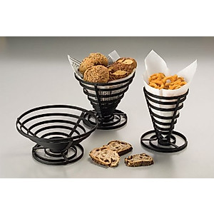 American Metalcraft FCD2 Baskets, 7" Length x 7" Width, Black