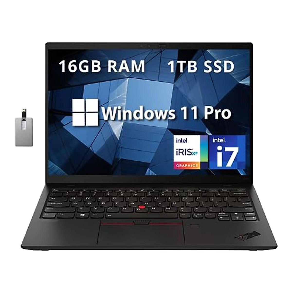 Lenovo Thinkpad X1 Nano 13.3" 2K Business Laptop, Intel Core i7-1160G7, 16GB RAM, 1TB SSD, Backlight Keyboard, Fingerprint Reader, Iris Xe Graphics, Win 11 Pro, Black, 32GB Hotface USB Card