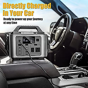 Steelite Roket 300 Portable Power Station 300W(Peak 600W),296Wh Backup Lithium Battery Portable Generator with 2 Pure Sine Wave AC Outlets Solar Generator for Outdoor Camping RV Travel Emergency CPAP